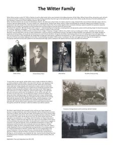 Hitchin Historical Society Witter family